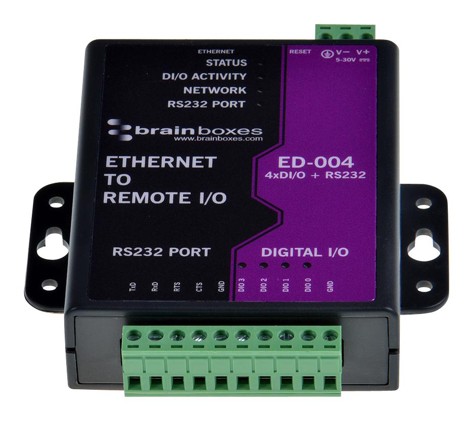 ED-004 - Brainboxes - ETHERNET-DIGITAL I/O DEV, RJ45, RS232