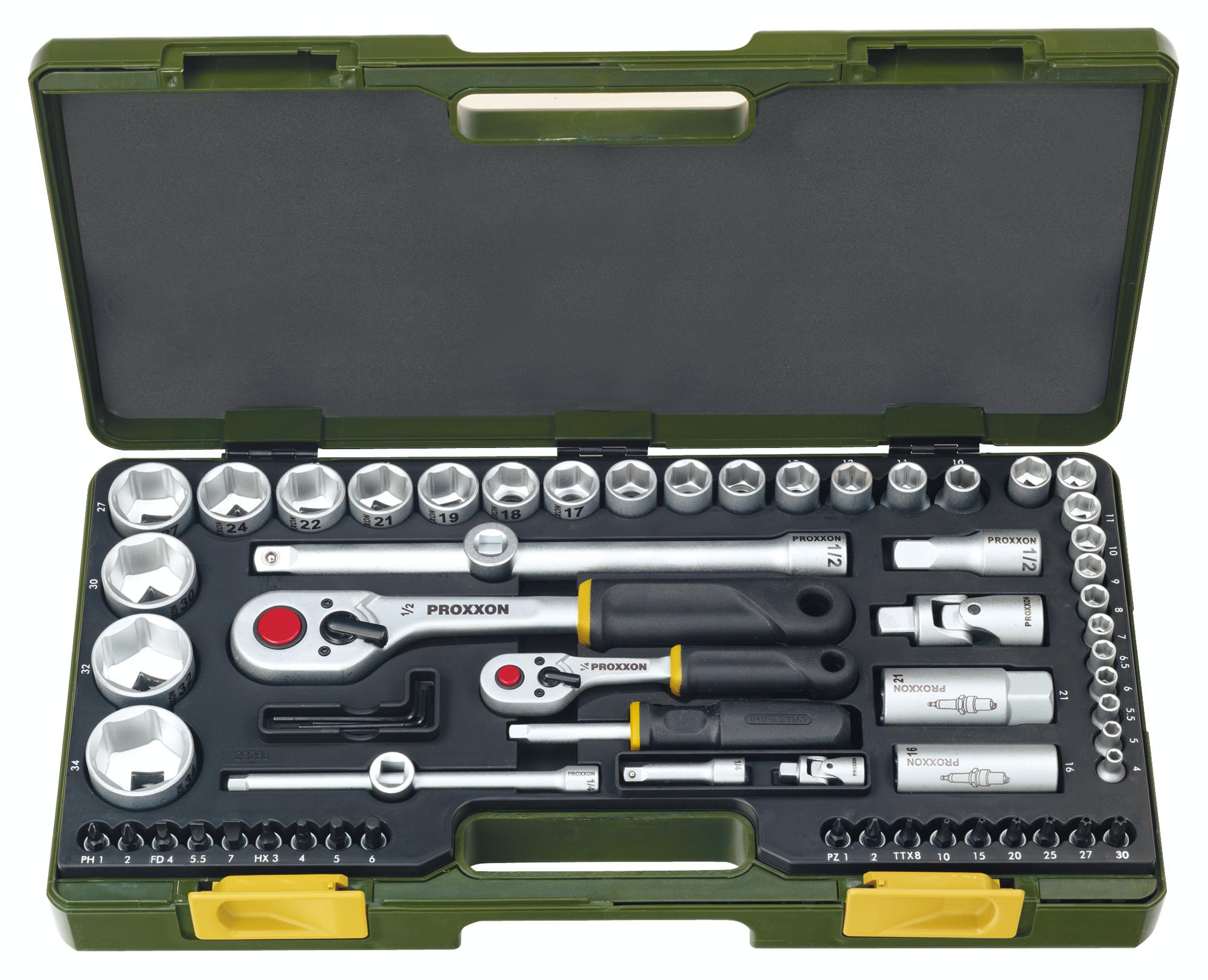 23286 - Proxxon - SOCKET SET, 4-34MM, 65PC