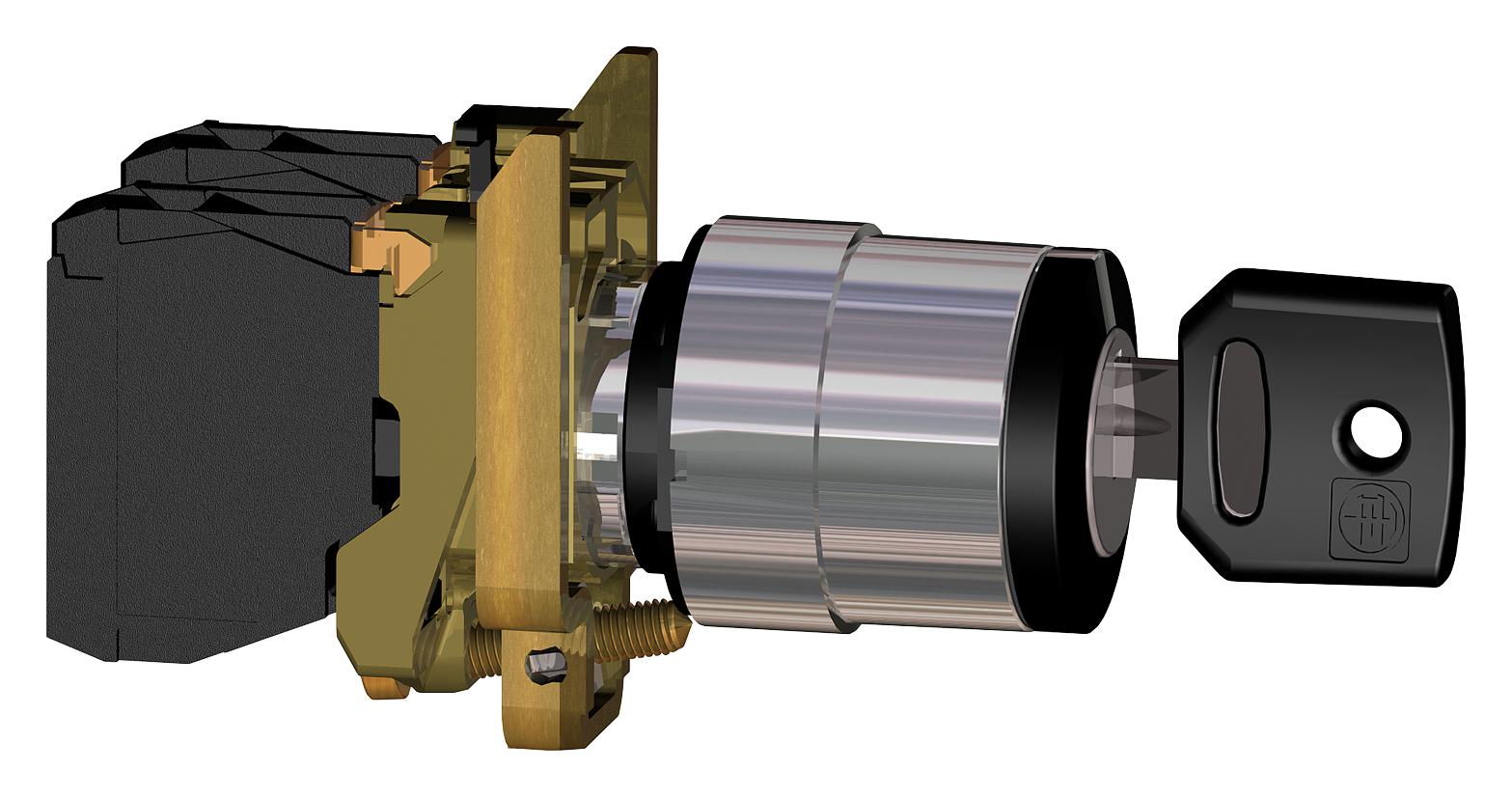 XB4BG41 - Schneider Electric - KEY OPERATED SWITCH, SPST-NO, 6A