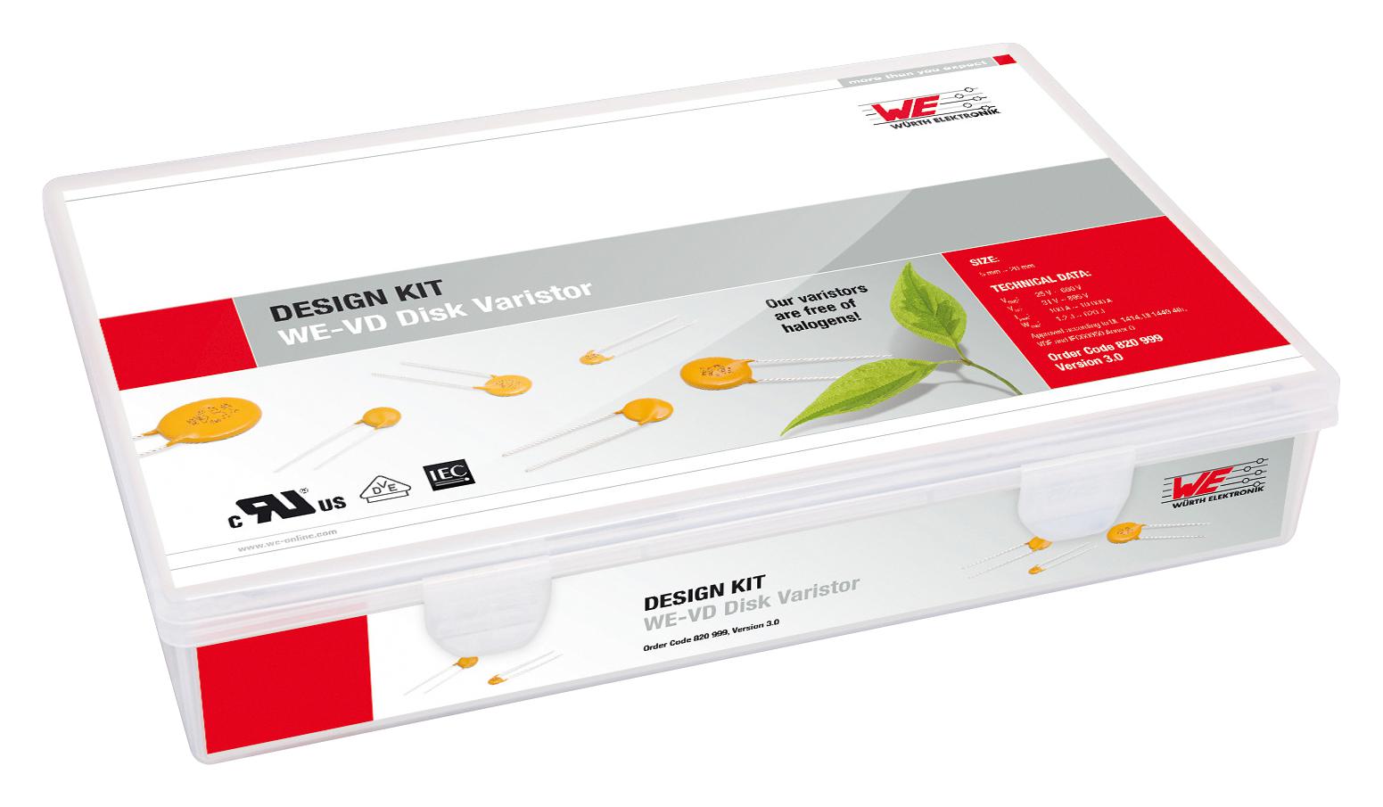 820999 - Wurth Elektronik - DESIGN KIT, DISK VARISTOR ROHS COMPLIANT: YES