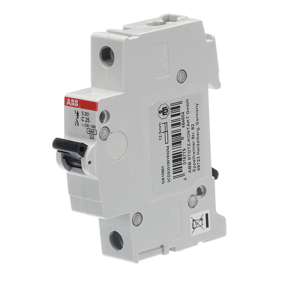 S201-C25 - Abb - CIRCUIT BREAKER, THERMAL MAG, 1 POLE