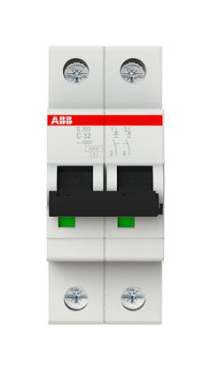S202-C32 - Abb - CIRCUIT BREAKER, THERMAL MAG, 2 POLE