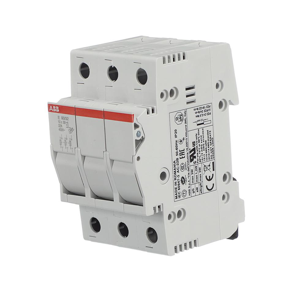 E93/32 - Abb - DIN RAIL MOUNT FUSE HOLDER, 3P, 32A/690V ROHS COMPLIANT: YES