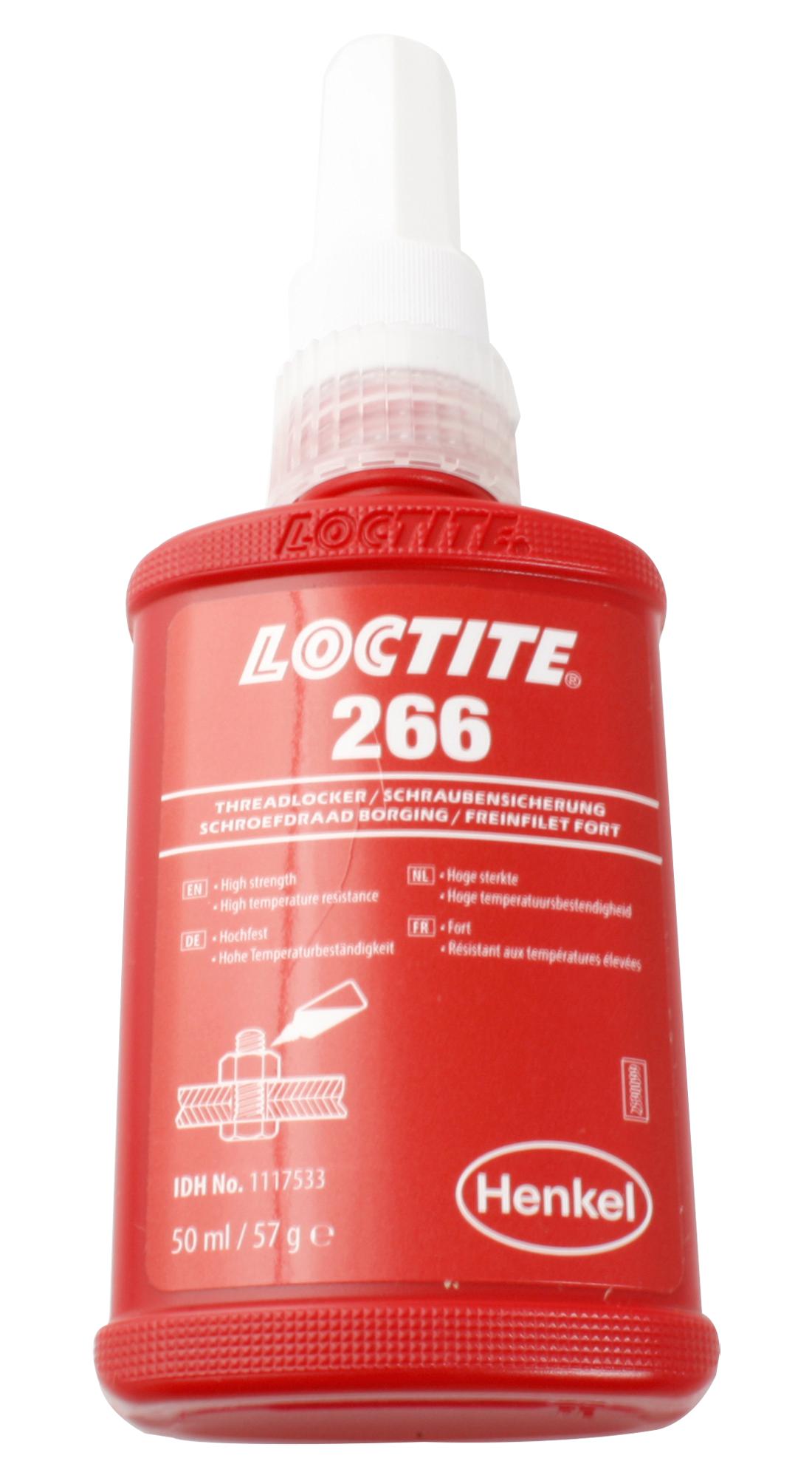 266, 50ML - Loctite - THREADLOCK ADHESIVE, BOTTLE, 50ML ROHS COMPLIANT: YES