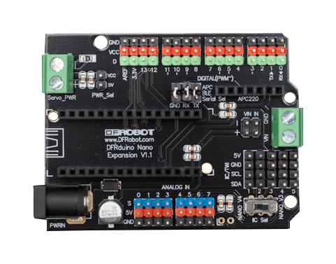 DFR0012 - Dfrobot - ARDUINO NANO I/O SHIELD, GRAVITY ROHS COMPLIANT: YES