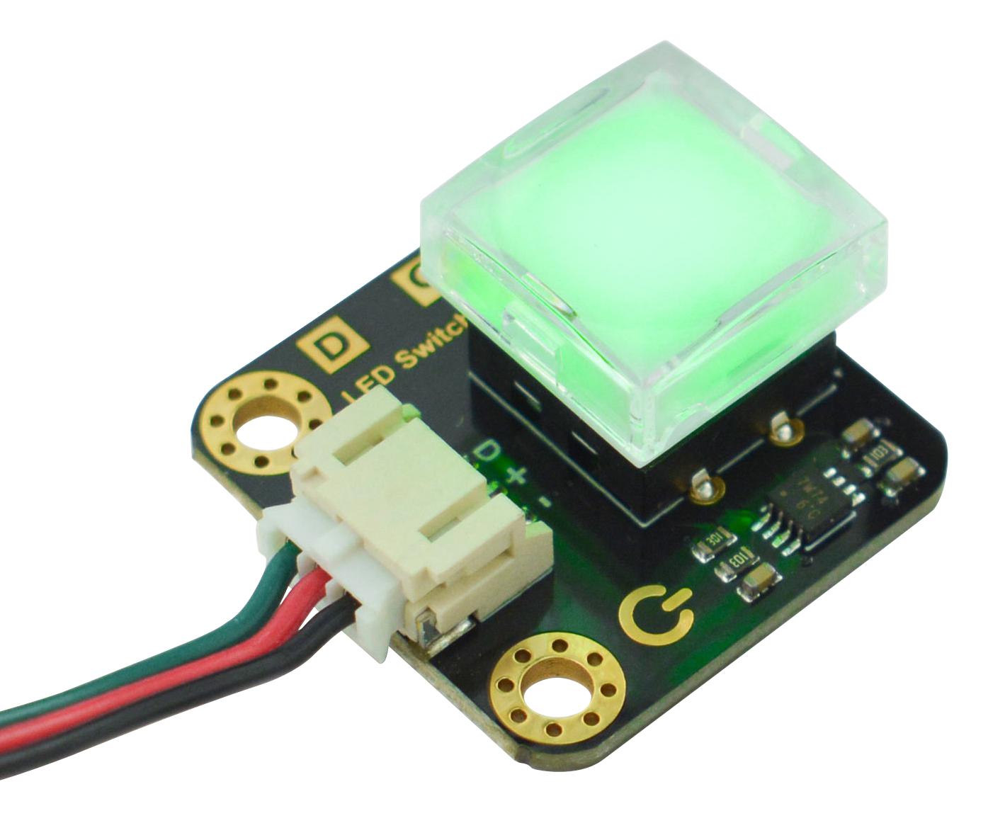 DFR0789-G - Dfrobot - LED SWITCH, GREEN, ARDUINO BOARD ROHS COMPLIANT: YES