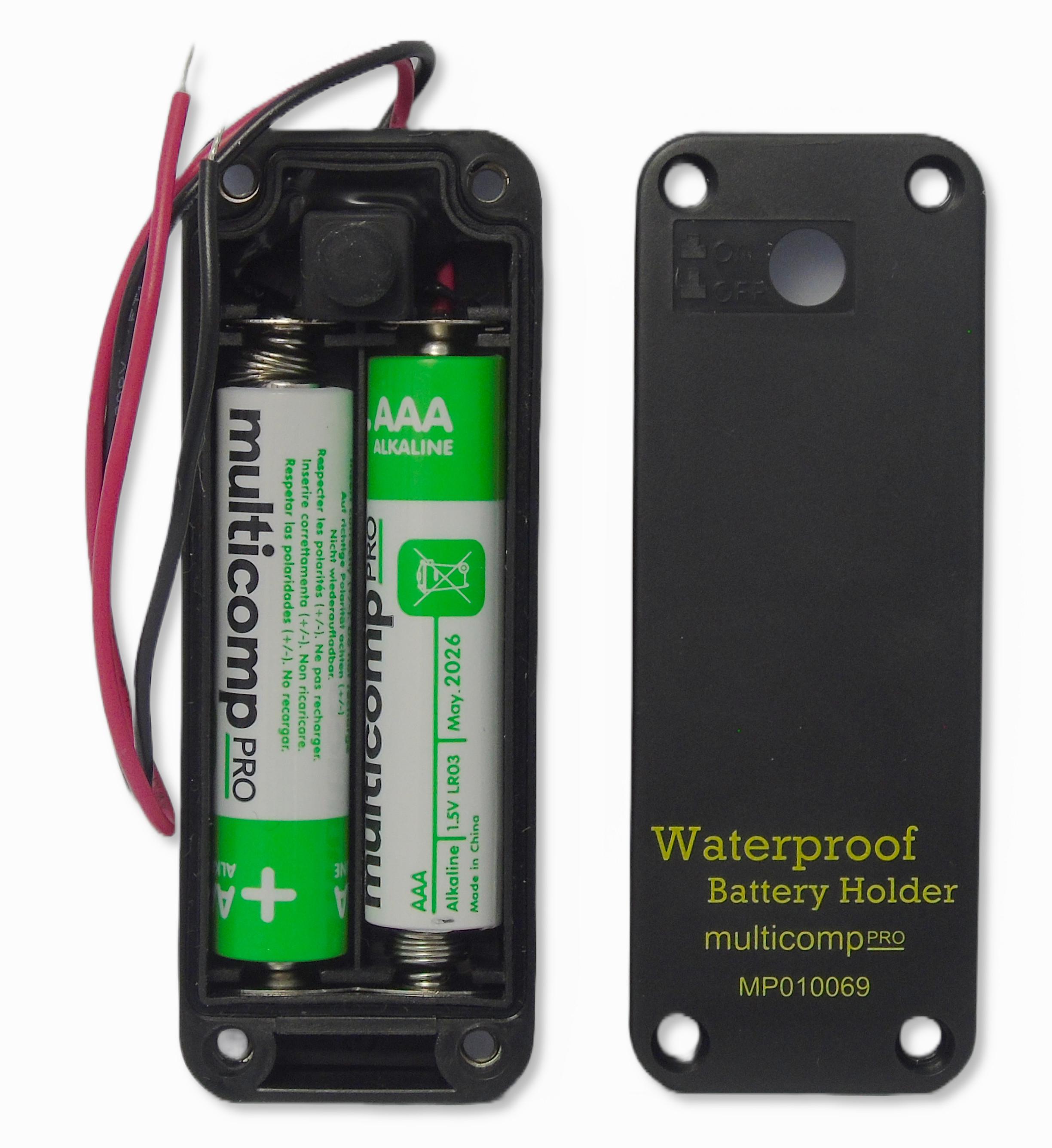 MP010069 - Multicomp Pro - BATTERY HOLDER, 2XAAA, 150MM