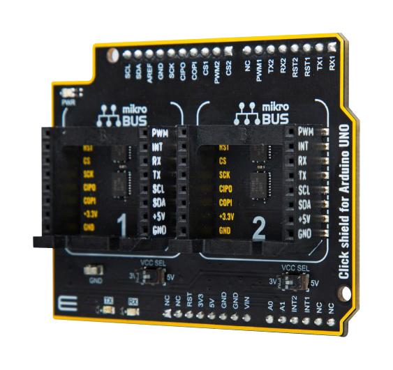 Mikroe 5739 Mikroelektronika Click Shield Board Arduino Uno Rohs Compliant Yes