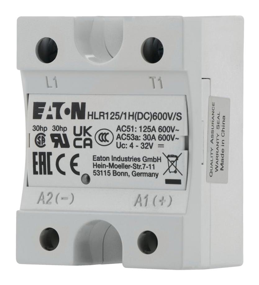 HLR125/1H(DC)600V/S - Eaton Moeller - SOLID STATE RELAY, 125A, 32VDC