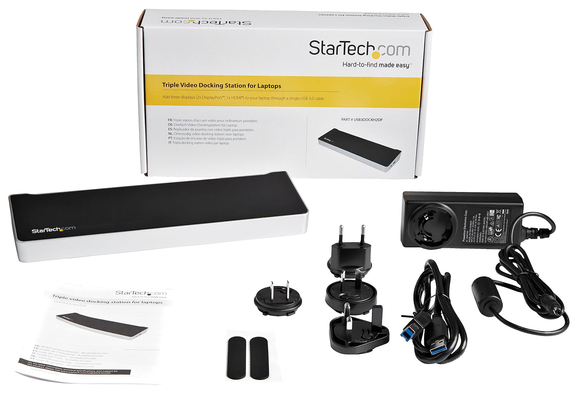 USB3DOCKH2DP - Startech - DOCK STATION, TRIPLE MONITOR, 4K