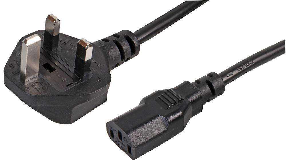 SH10213R - Pro Elec - LEAD 13A PLUG TO IEC C13 FEMALE 1.5M ROHS ...