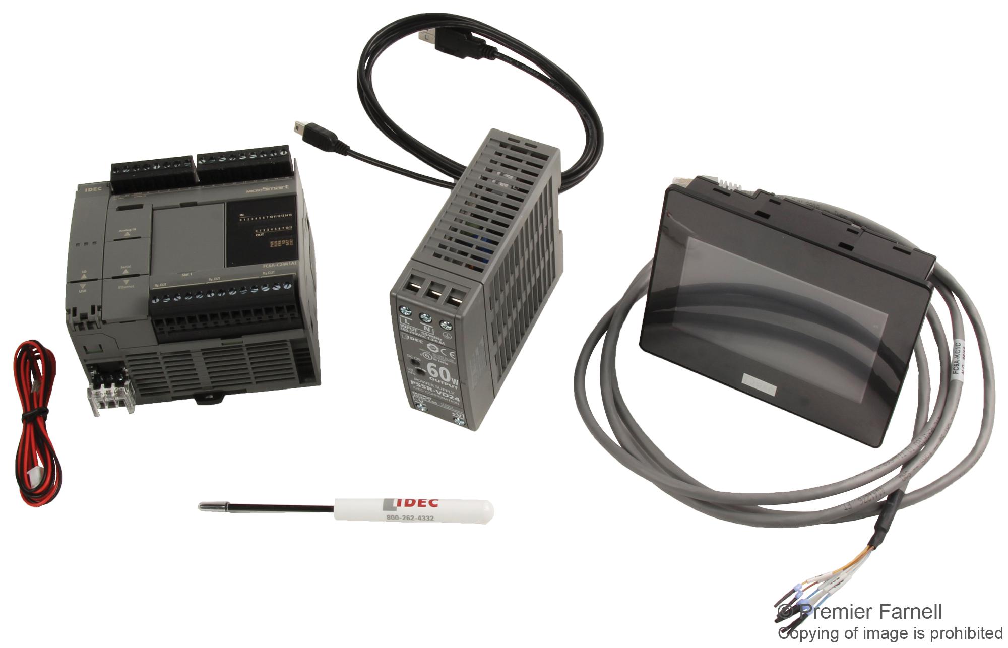 KIT-FC6A-24-RA-HG1G - Idec - Starter Kit, FC6A MicroSmart PLCs and HG1G ...
