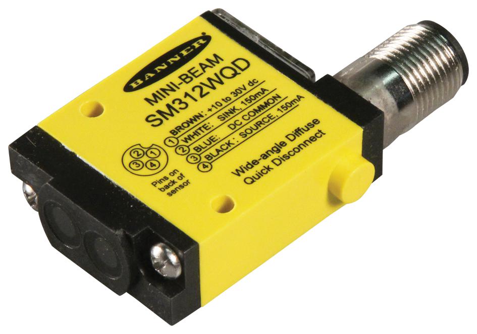 SM312WQD - Banner Engineering - Sensor Fotoeléctrico, Mini Beam®, Serie ...