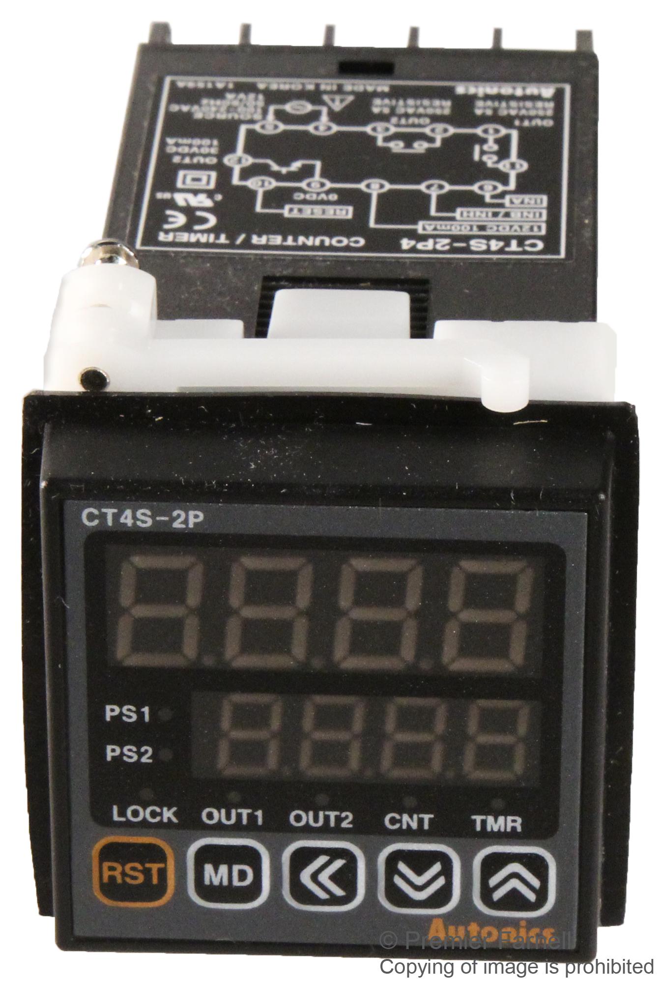 CT4S-2P - Autonics - Contador, Temporizador, Táctil