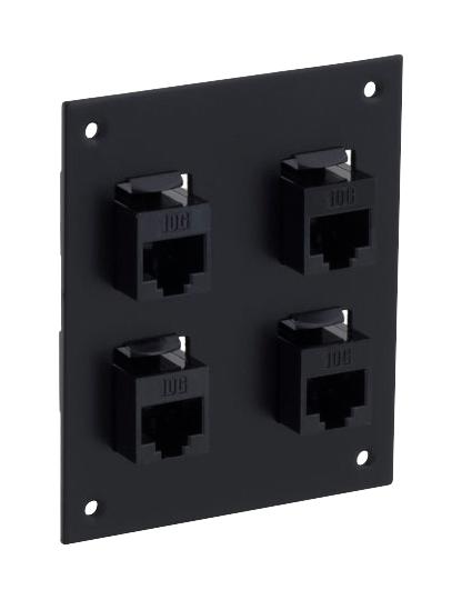 USP4MC6A - L-com - Panel de Conexiones, RJ45 Coupler, 4 Puertos