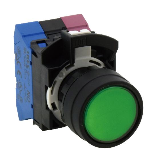 HW1L-M1P10Q4G - Idec - Botón Pulsador Industrial, HW Series, 22 mm