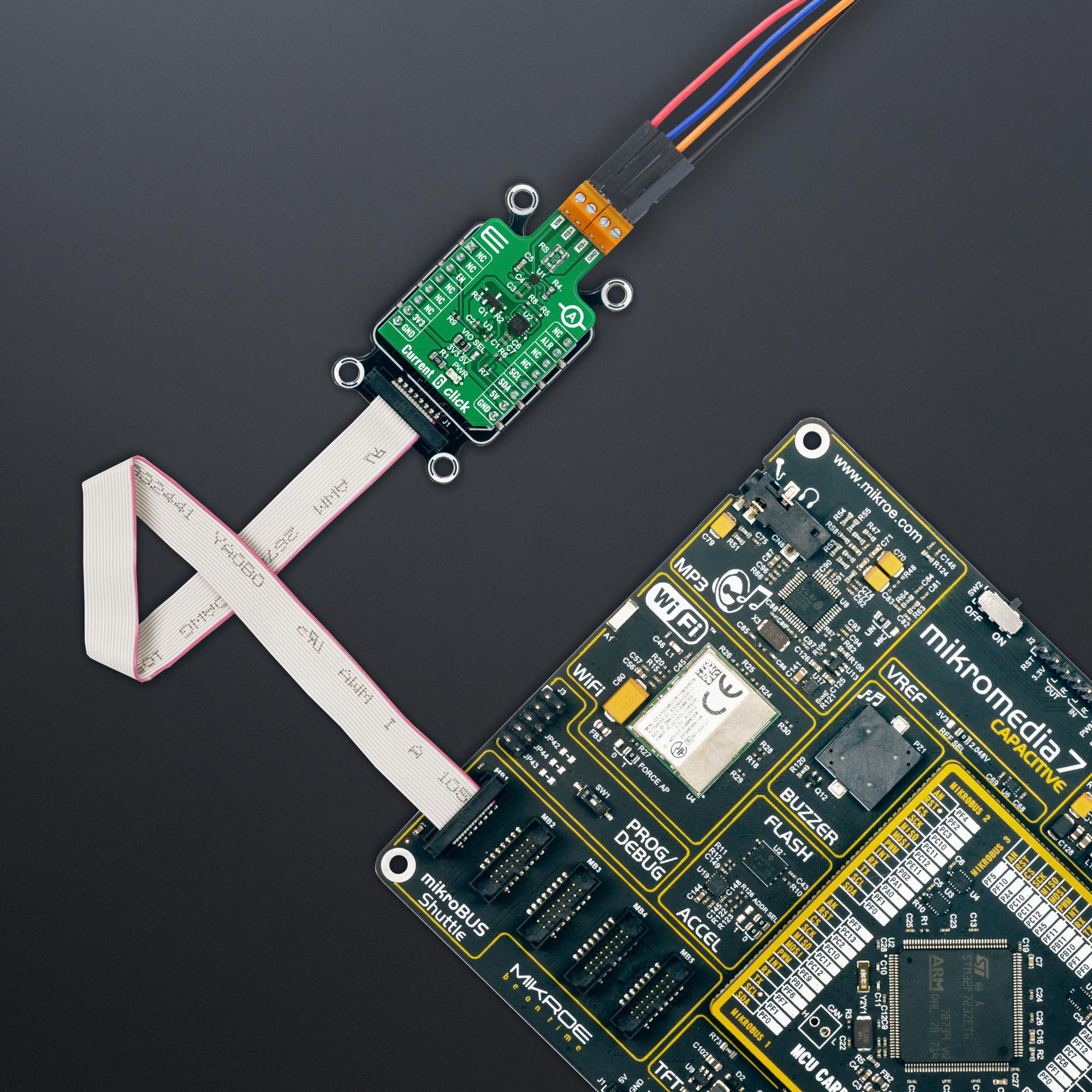 MIKROE-4914 - Mikroelektronika - Tarjeta Click, Corriente 6 Click, Mediciones