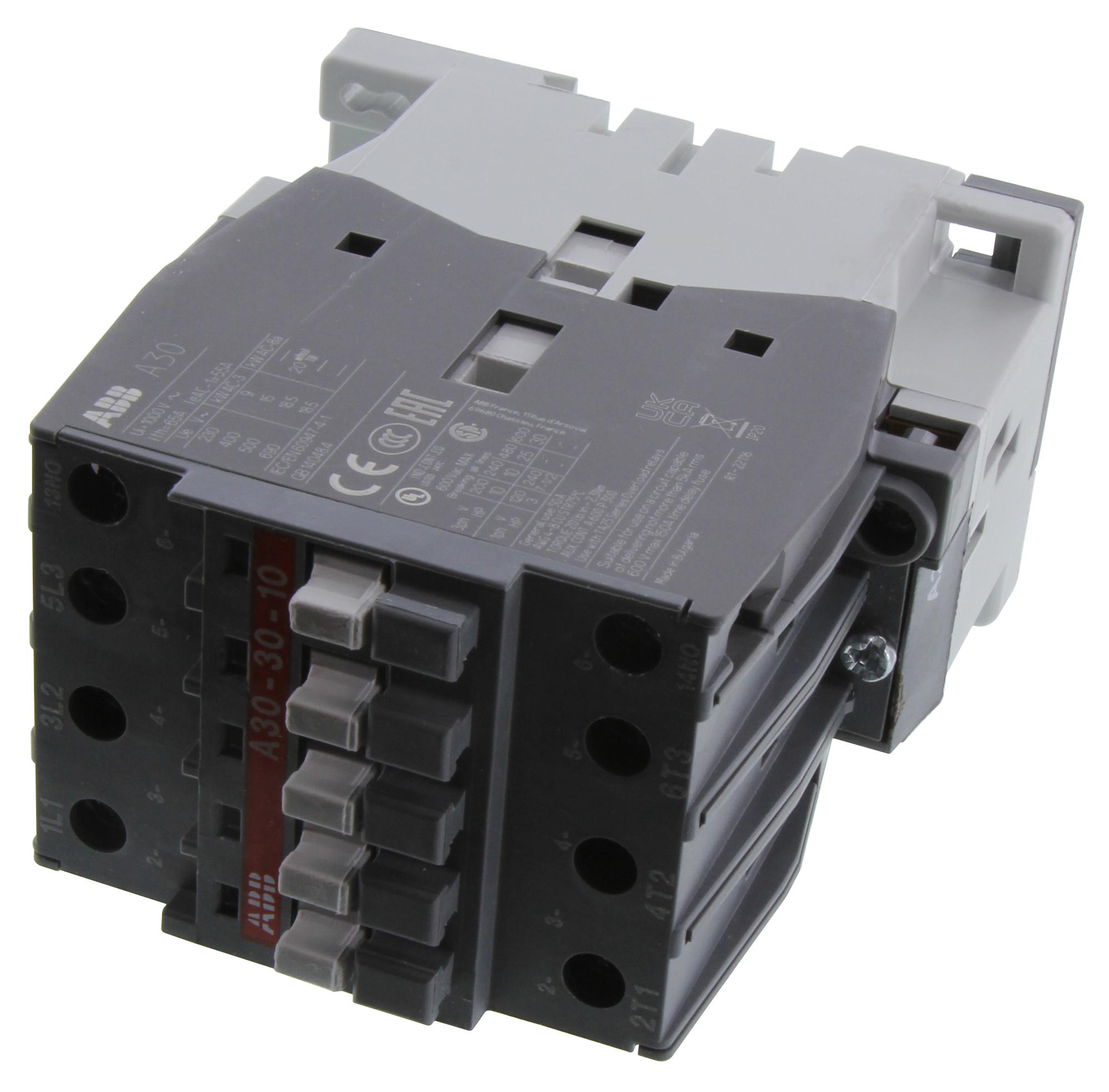 A30-30-10-110V-50HZ - Abb - Contactor, 32 A, Montaje en Panel
