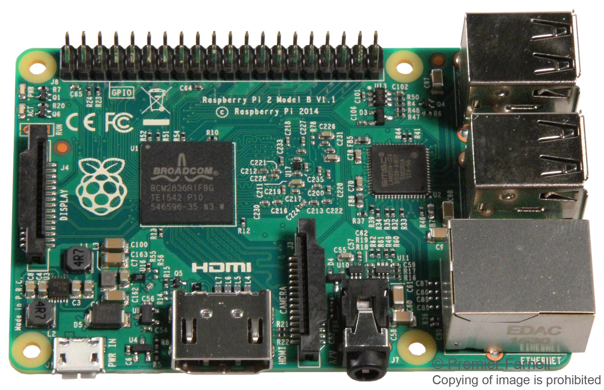 RPI2-MODB-8GB-NOOBS. - Raspberry-pi - SBC, RASPBERRY PI 2 MODEL B & 8GB NOOBS
