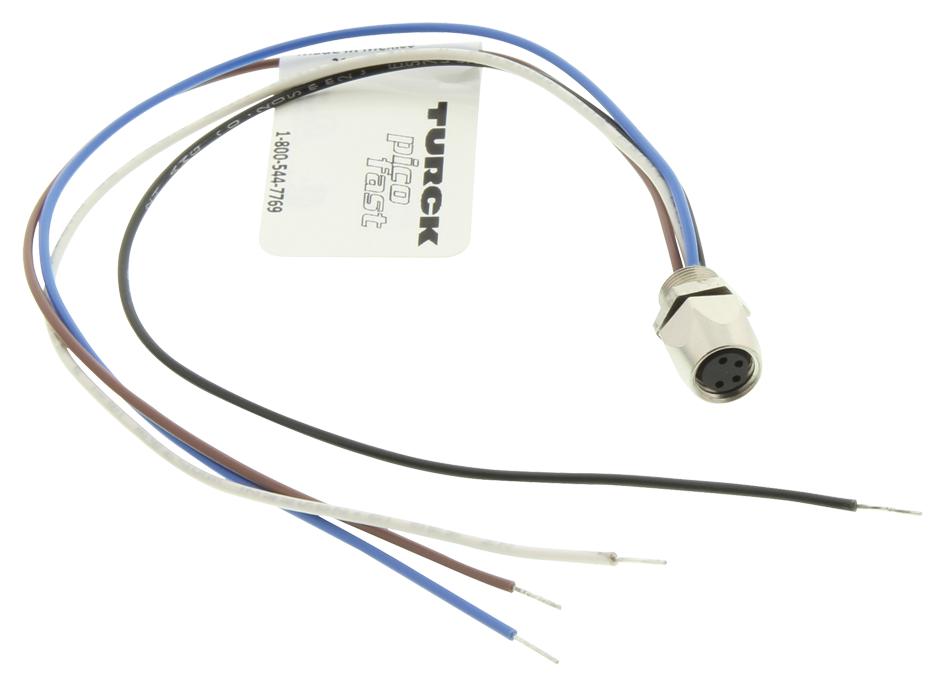 MFKS 4-0.2 - Turck - Cable de Sensor, M8 Hembra, Extremo Libre