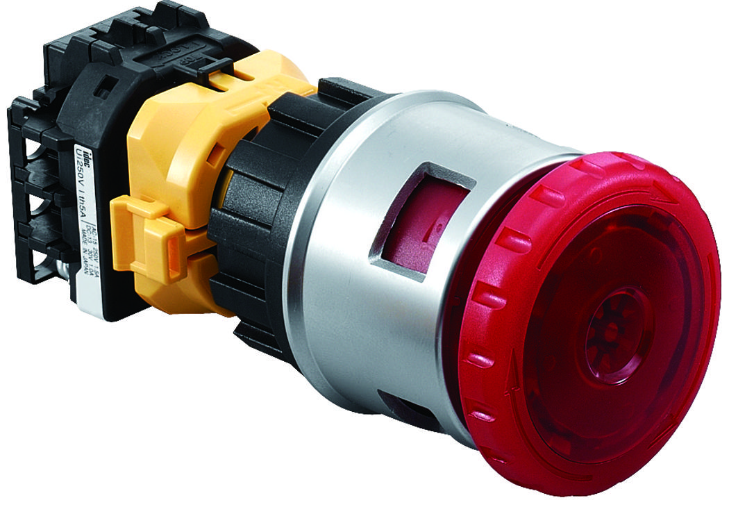 XN4E-BL422MR - Idec - Interruptor para Paro de Emergencia, 4PST-2NO, DPST-NC