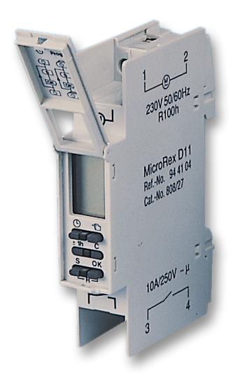 MICROREX D11 - Rex - Interruptor (Switch) con Temporizador, 7 Days, SPDT