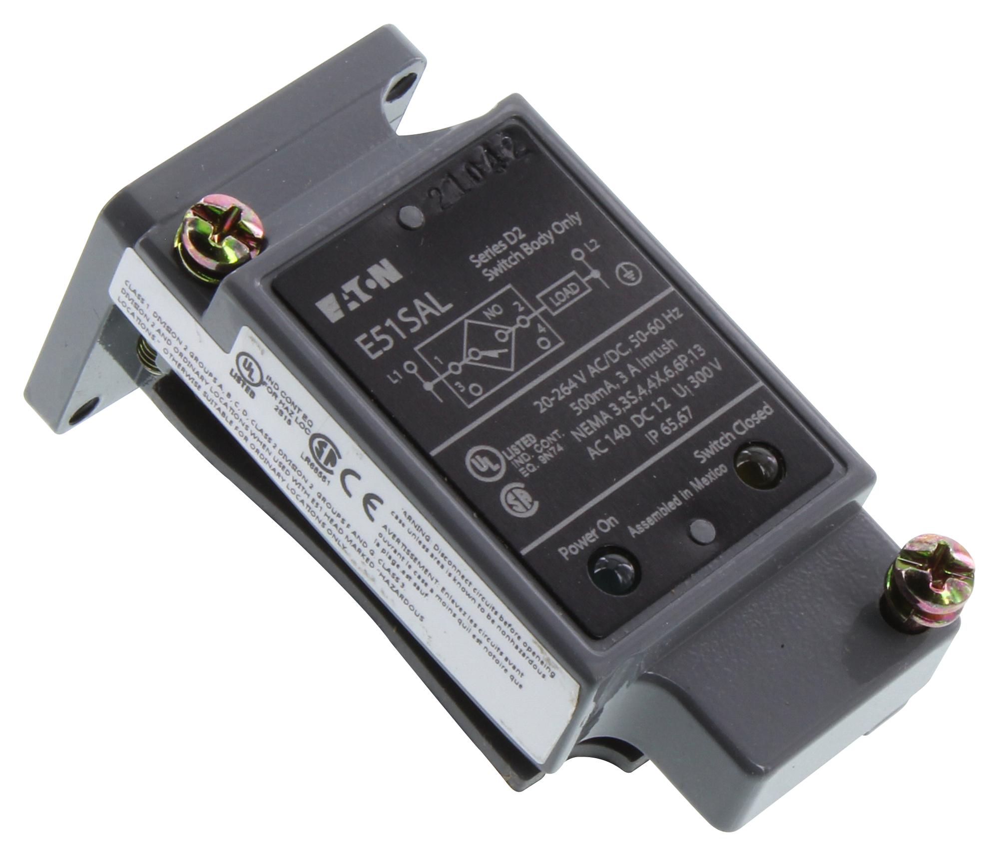 E51SAL - Eaton Cutler Hammer - Cuerpo de Sensor,Tipo Interruptor de Límite E51,Sensores Modulares