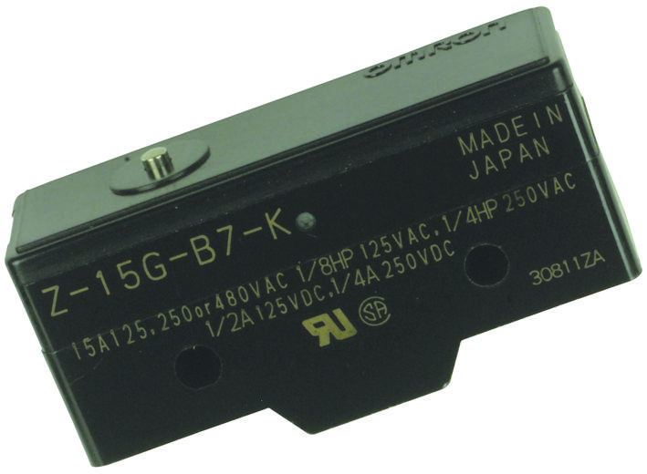 Z-15G-B7-K - Omron Industrial Automation - Interruptor Microswitch, Standard, Pistón
