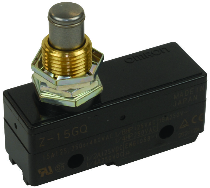 Z-15GQ - Omron Industrial Automation - Interruptor Microswitch, Standard, Pistón