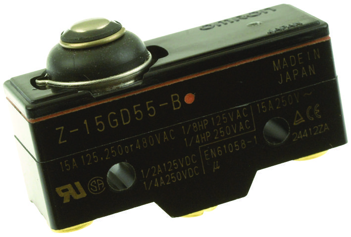 Z-15GD55-B - Omron Industrial Automation - Interruptor Microswitch, Standard, Émbolo con Muelle ...