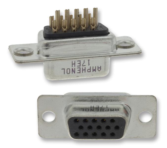 17EHD015SAA000 - Amphenol Communications Solutions - Conector D Sub, 15 Contactos, Receptáculo ...