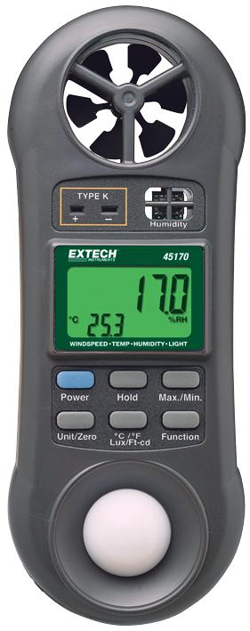 45170 - Extech Instruments - Anemómetro, 0.4m/s hasta 30m/s, 0 °C