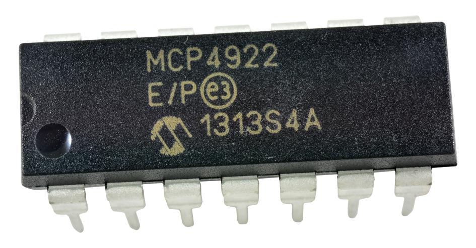 MCP4922-E/P - Microchip - Convertidor Digital a Análogo, 12 bit, Serie
