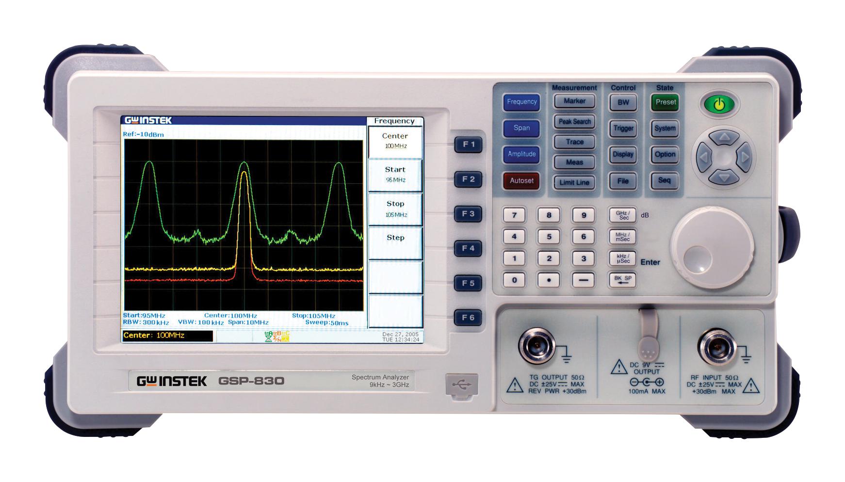 GSP-830 - Gw Instek - Analizador de Espectro, Banco, 9kHz a 3GHz