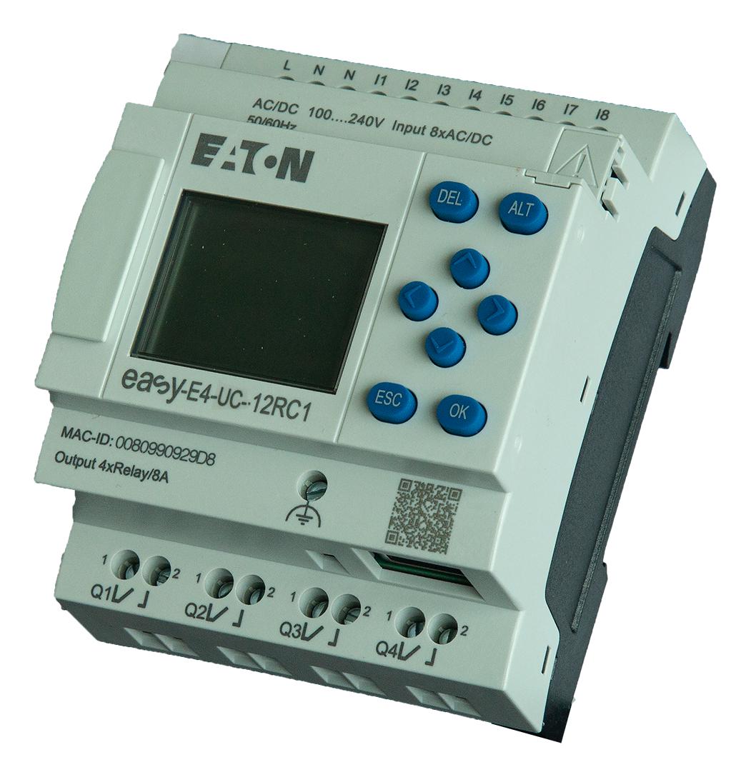 EASY-E4-UC-12RC1 - Eaton Cutler Hammer - CONTROL RELAY W/DISPLAY, 24VDC/VAC