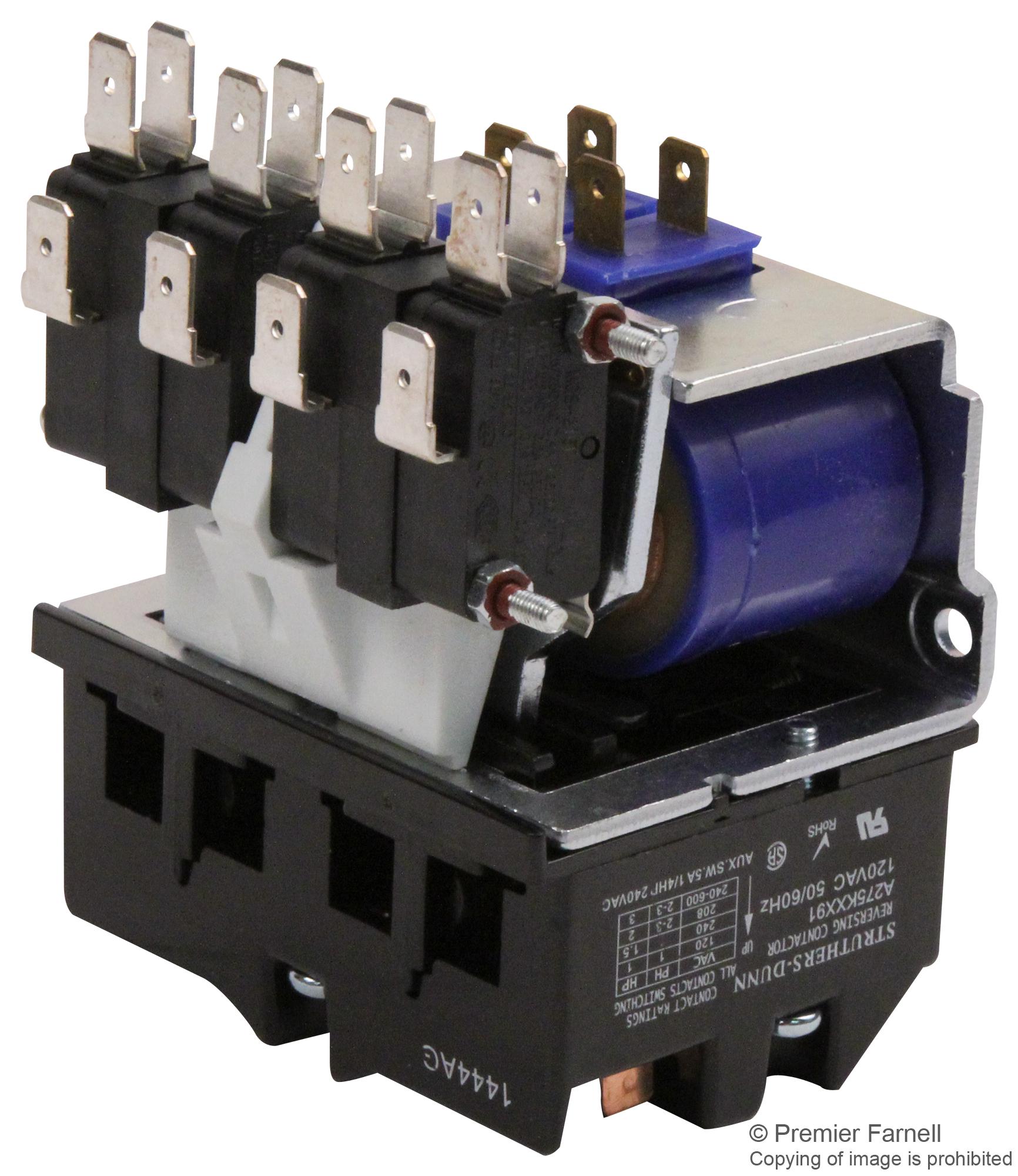 A275KXX91-120VAC - Struthers-dunn - Contactor, Panel Mount, 600 VAC