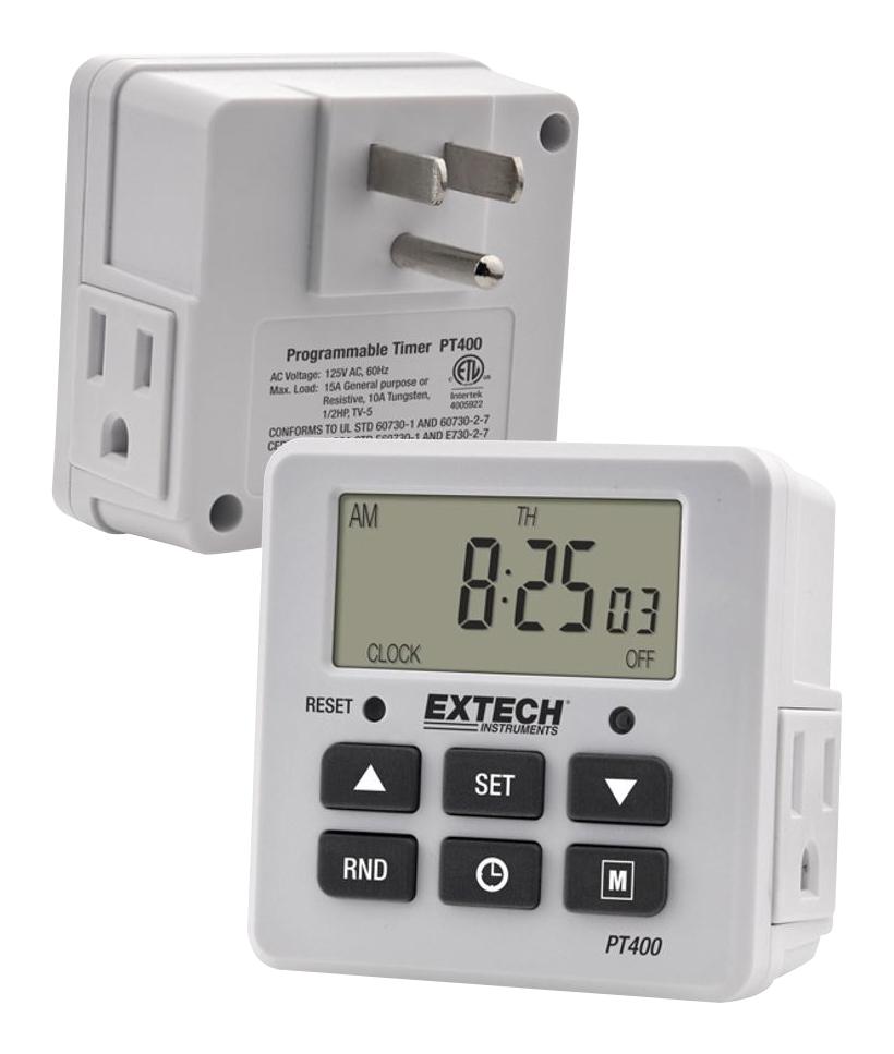 PT400 - Extech Instruments - Temporizador Programable, Hogar & Oficina, 15A