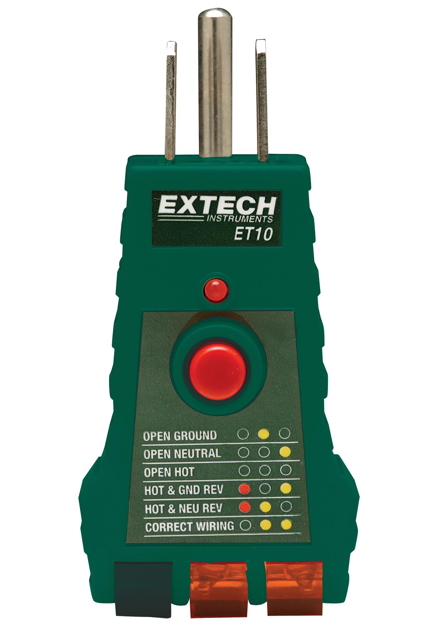 ET10 - Extech Instruments - Tester, GFCI Receptacle