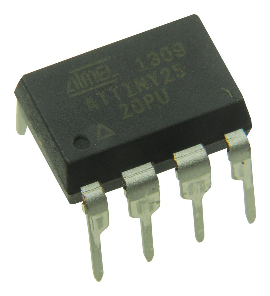 ATTINY25-20PU - Microchip - MCU de 8 Bits, Baja Potencia, Alto Rendimiento