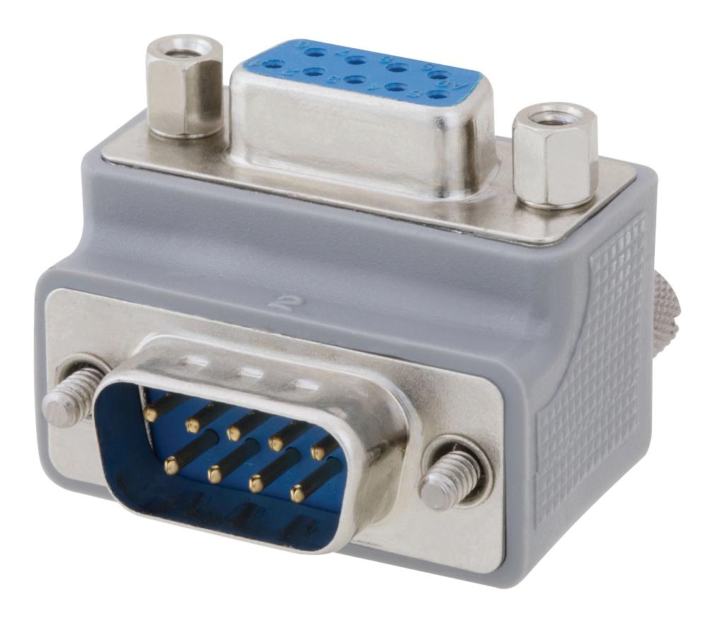 DG909MF1-P - L-com - Adaptador para Conector D Sub, Ángulo Recto, Bajo Perfil