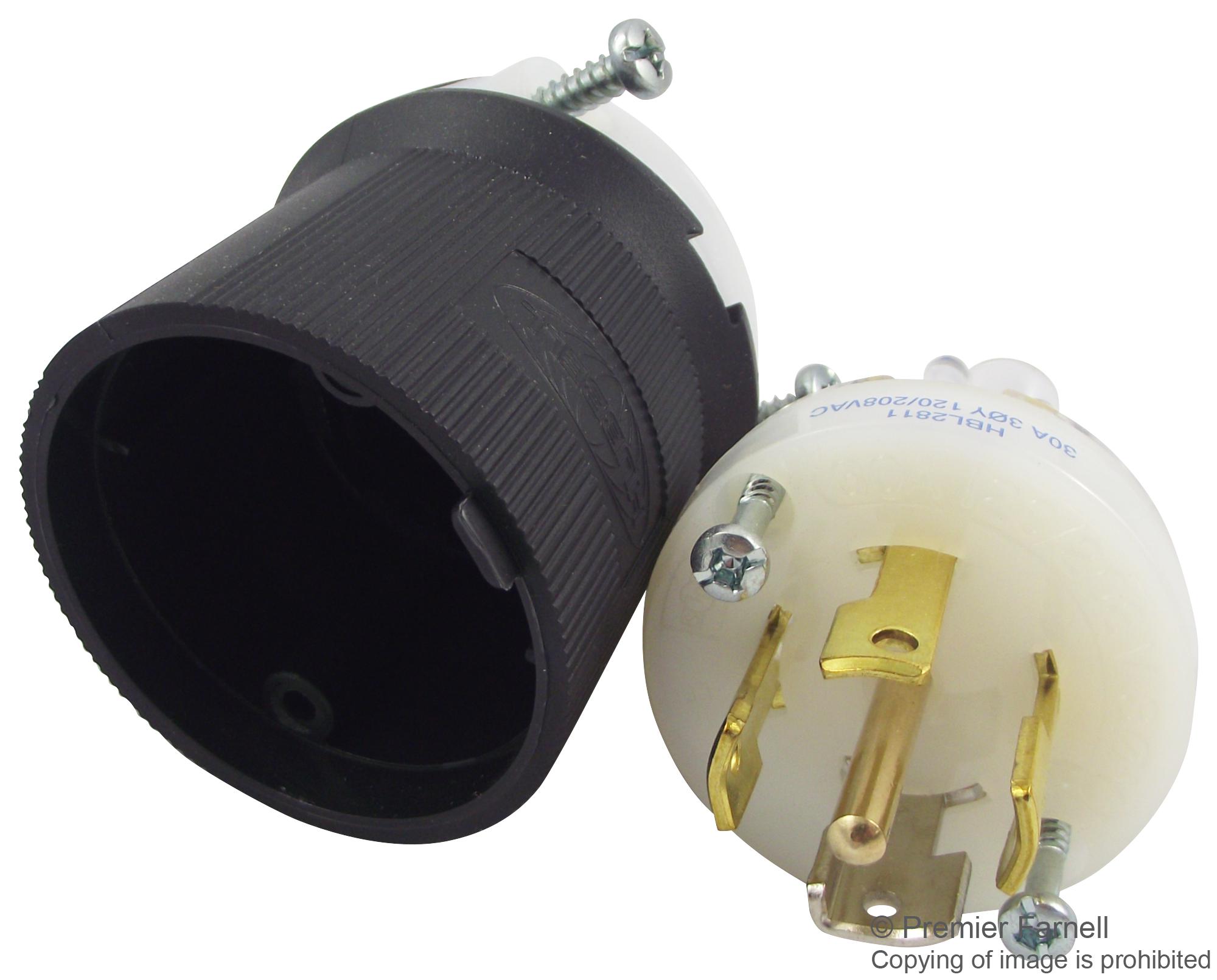 HBL2811 - Hubbell Wiring Devices - Conector de Entrada de Potencia ...