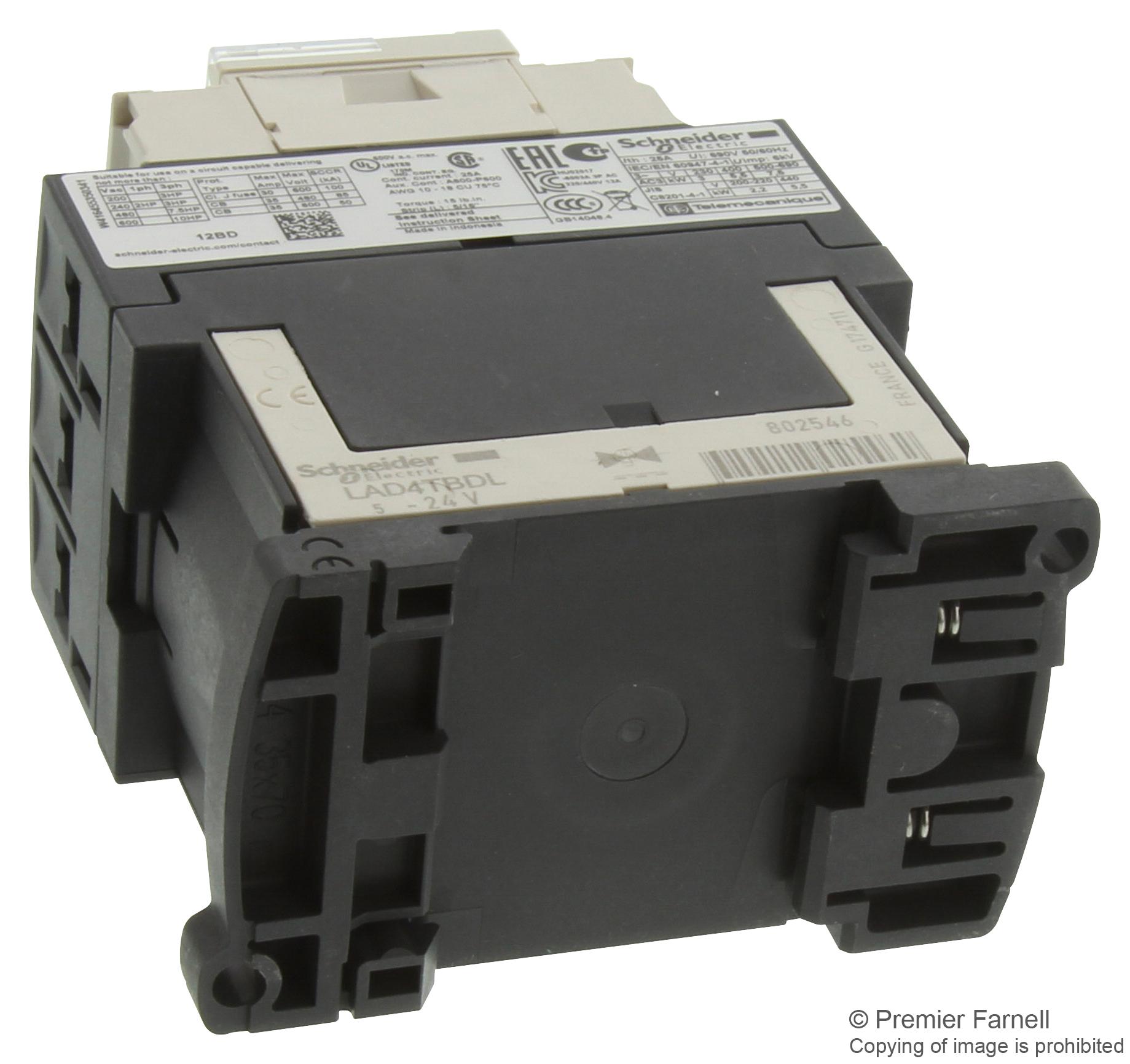 LC1D12BD - Schneider Electric - Contactor, 12 A, Carril DIN