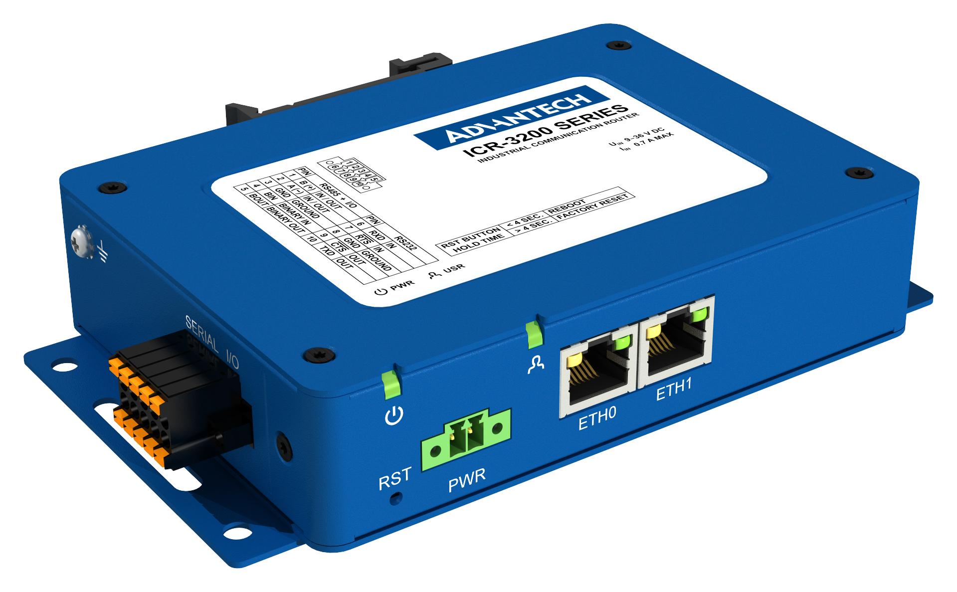 ICR-3201 - Advantech - Ruteador LAN IoT & Gateway VPN, 10 Mbps, 100 Mbps