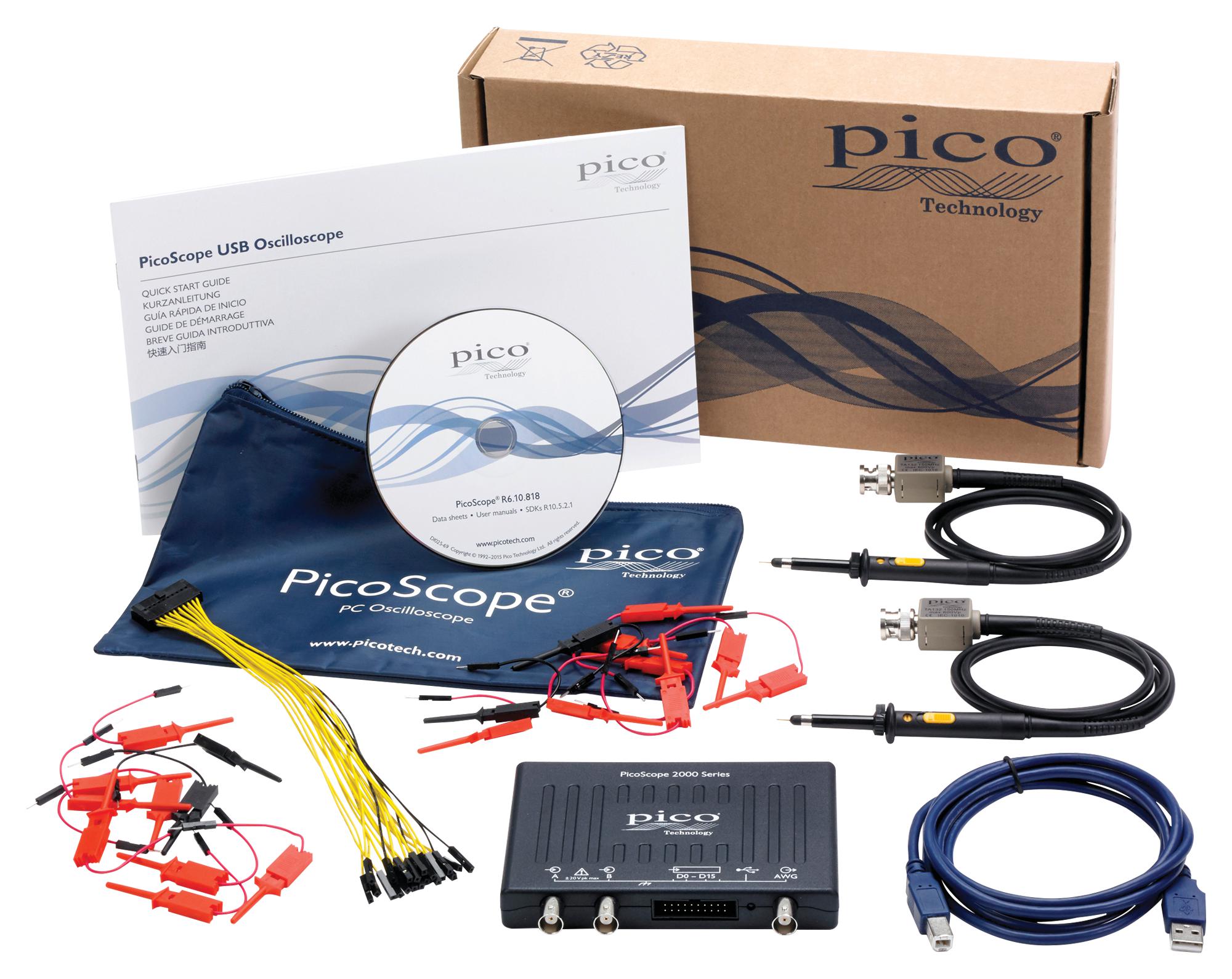PICOSCOPE 2208B MSO - Pico Technology - Osciloscopio USB PC, Disparo ...