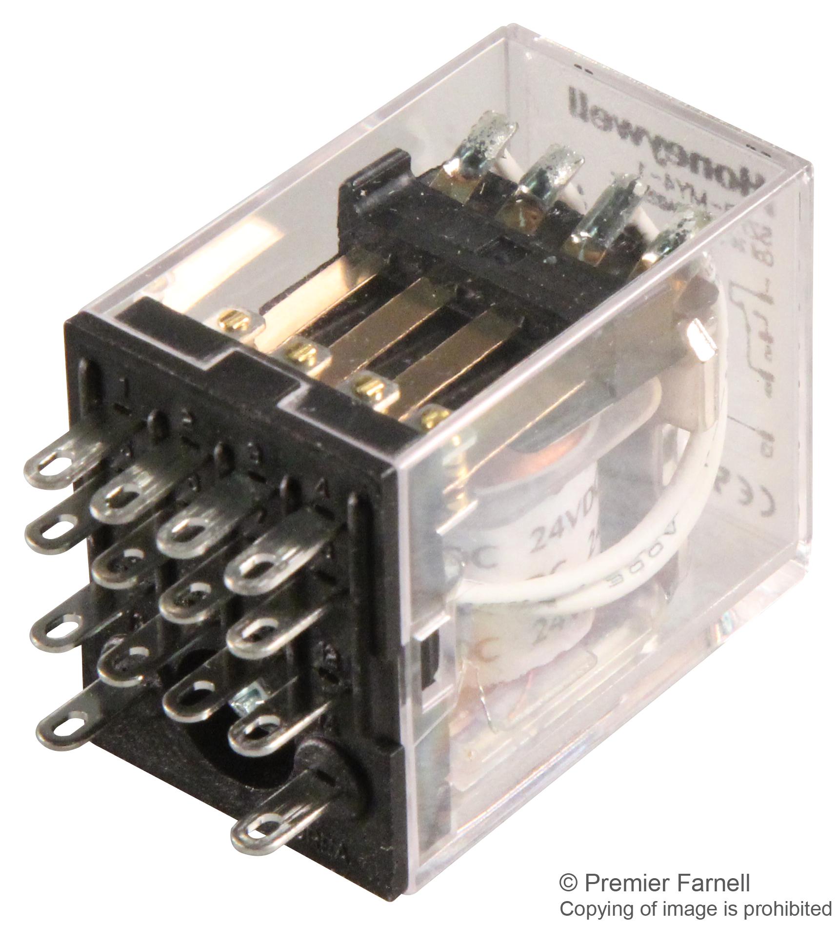 SZR-MY4-1-DC24V - Honeywell - Relevador de Potencia, 4PDT, 24 VDC
