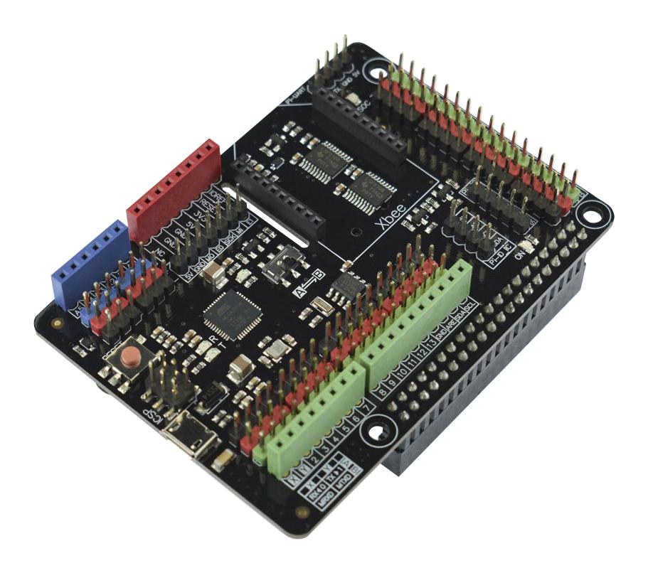 Dfr0327 Dfrobot Escudo De Expansión Arduino Para Tarjeta Raspberry Pi B2b3b3b Atmega32u4