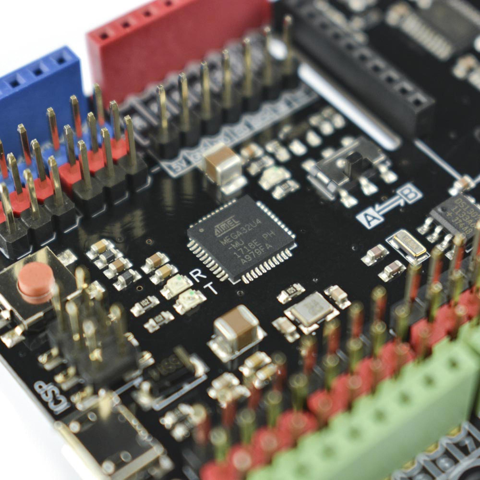Dfr0327 Dfrobot Escudo De Expansión Arduino Para Tarjeta Raspberry Pi B2b3b3b Atmega32u4