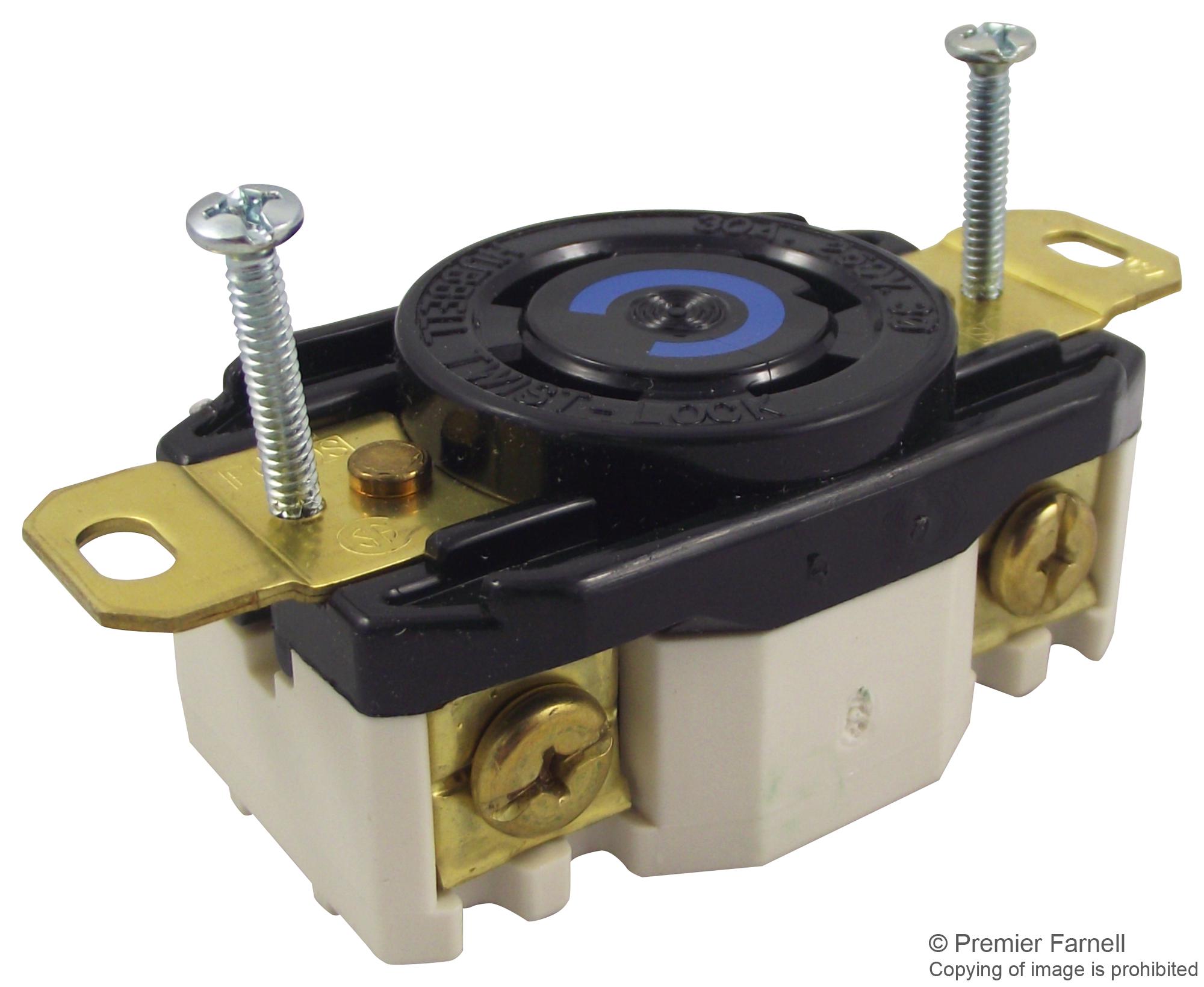 HBL2720 - Hubbell Wiring Devices - Power Entry Connector, Power Entry, 30 A