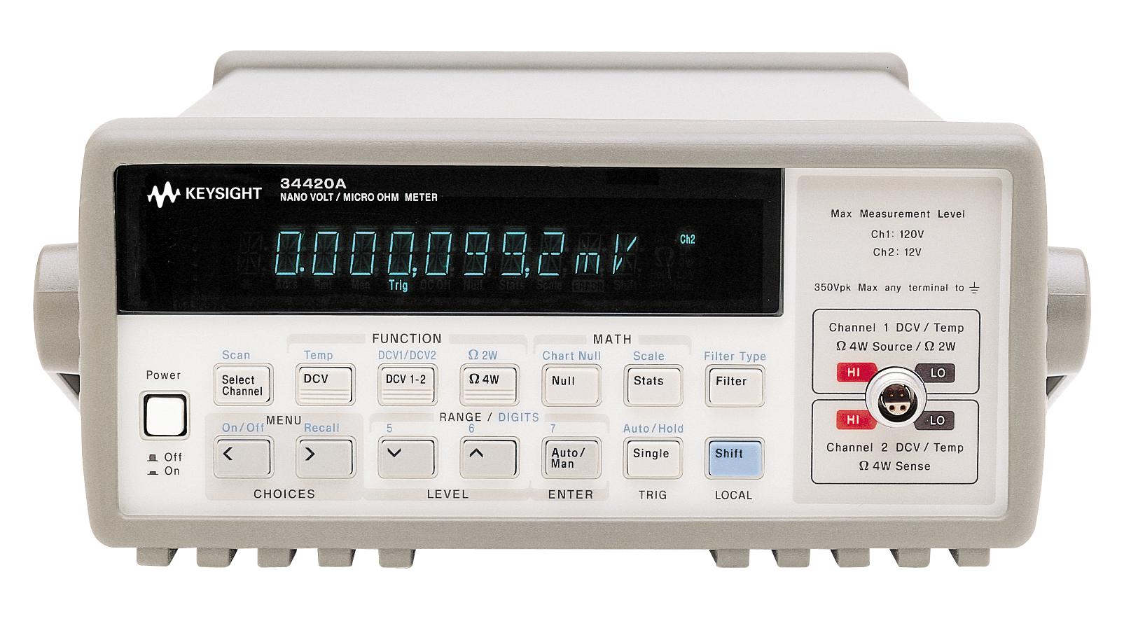 34420A - Keysight Technologies - Micro-ohmímetro, Nanovolt, Verdadero ...